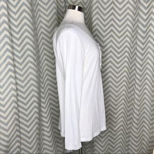 Level Eight | Tops | Level Eight Scoop Neck Henley Tee Off White Xl ...